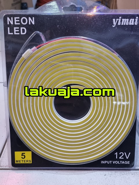 Lampu LED Neon Flexible Lemon Yellow 12 volt 5 meter - Lakuaja