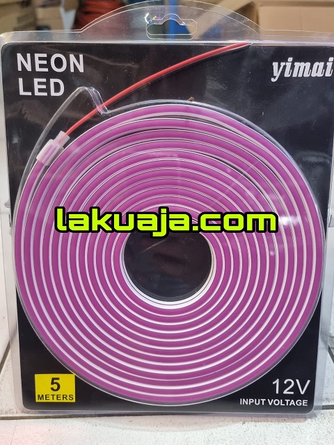 Lampu LED Neon Flexible Purple 12 volt 5 meter - Lakuaja
