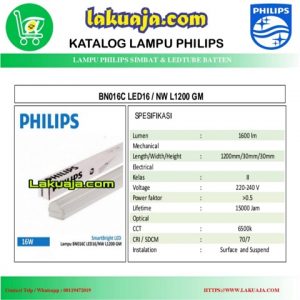 Lampu PHILIPS BN016C LED16 / NW-CW L1200 GM - Lakuaja