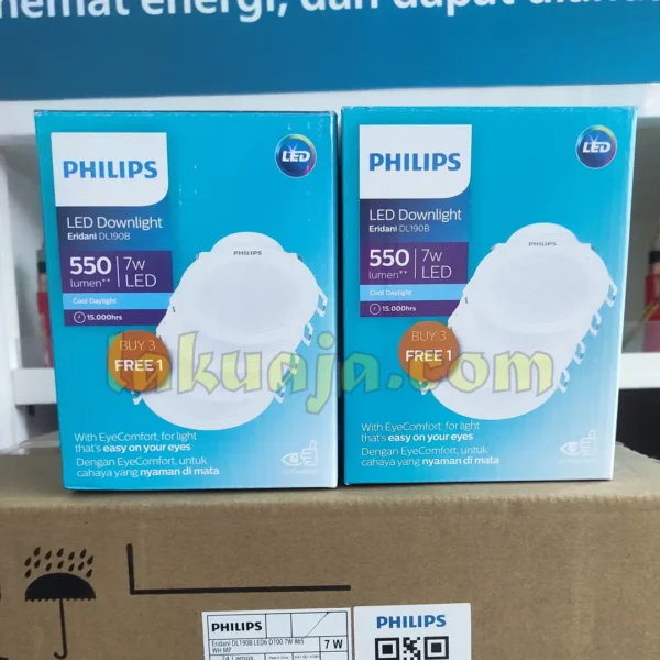 Lampu Philips Downlight Eridani DL190B 7W Pack - Beli 3 Grati 1 - Lakuaja